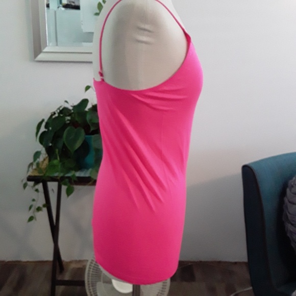 Tops | Bright Pink Stretch Tank Top | Poshmark